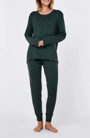 PAPINELLE Pia Luxe Long Sleeve Top And Joggers Pajamas