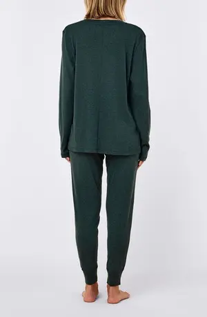 PAPINELLE Pia Luxe Long Sleeve Top And Joggers Pajamas