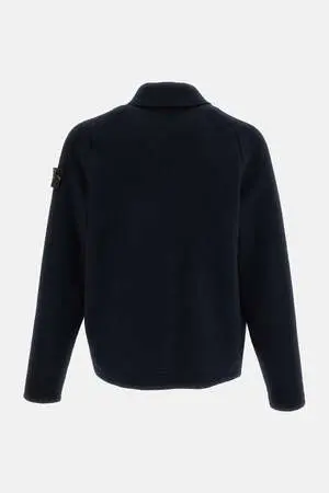 Stone Island Felted Rws Wool Cardigan