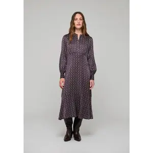 DEA KUDIBAL Rudydea Draped Silk Geometric Midi Dress