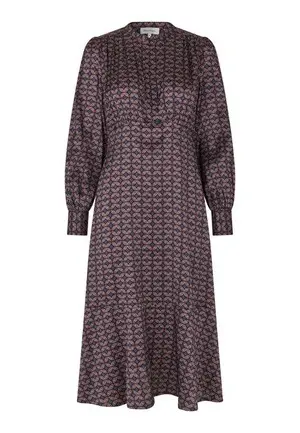 DEA KUDIBAL Rudydea Draped Silk Geometric Midi Dress