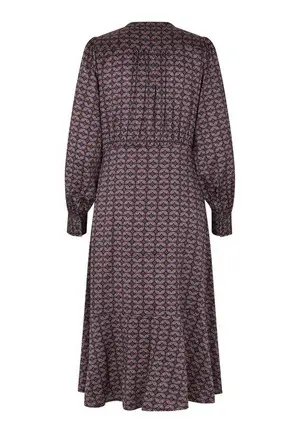 DEA KUDIBAL Rudydea Draped Silk Geometric Midi Dress