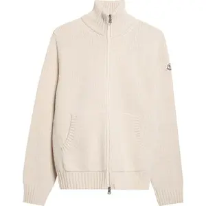 Moncler Virgin Wool & Cashmere Cardigan - Frozen Dew