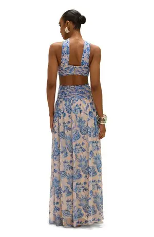 PatBO Eden Rock Seashell Cut Out Maxi Dress