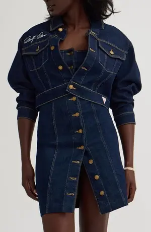 Guess X Marilyn Monroe Rosalyn Cropped Denim Jacket - Rnsa-open