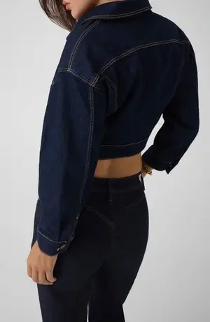 Guess X Marilyn Monroe Rosalyn Cropped Denim Jacket