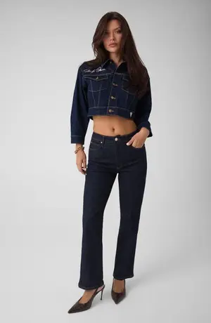 Guess X Marilyn Monroe Rosalyn Cropped Denim Jacket