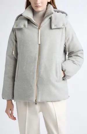 Moncler Vivante Wool & Cashmere Jacket - Gray