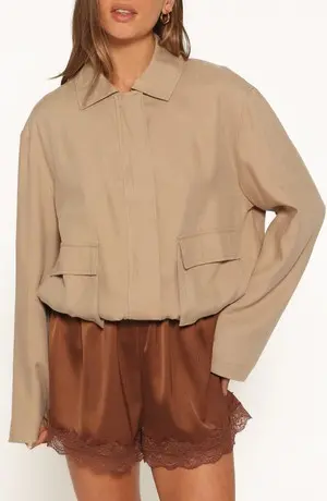 PETAL & PUP Julie Bubble Hem Jacket - Beige
