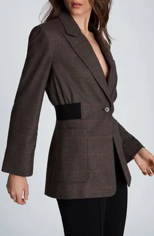 KENNETH COLE Ribbed Waisted Blazer