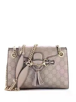 Gucci Emily Chain Flap Guccissima Leather Small Shoulder Bag - Grey