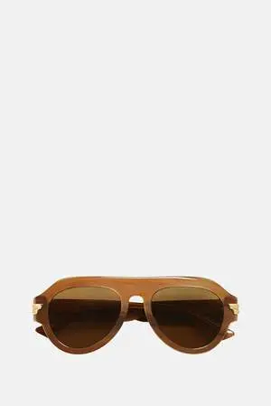 Bottega Veneta Mitre Aviator Sunglasses