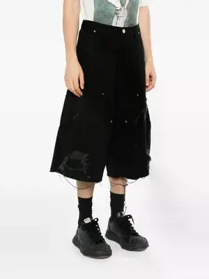 KAMIYA Distressed Panelled Shorts