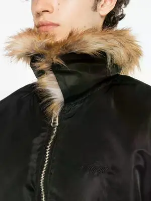 KAMIYA Faux-fur Collar Bomber Jacket