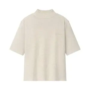 Fear Of God Slim Mock Neck Tee 'marble Heather - Tan