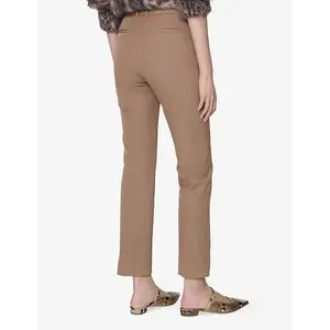 JOSEPH Coleman Tapered-leg Stretch-crepe Trousers