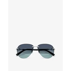 Tiffany & Co. Tf3124 Aviator-frame Metal Sunglasses - Silver