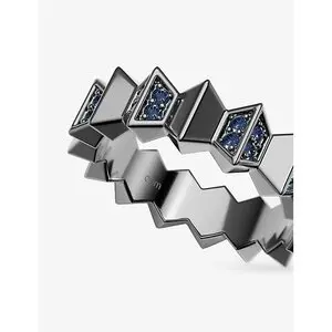 APM MONACO Up And Down Ruthenium Plated Alloy And Cubic Zirconia Ring