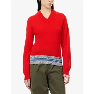 JW Anderson V-neck Contrast-trim Wool Jumper