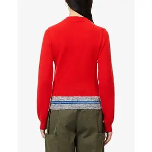 JW Anderson V-neck Contrast-trim Wool Jumper