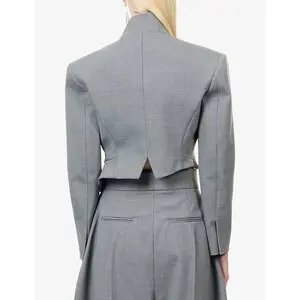A.W.A.K.E. Mode Cropped Double-breasted Woven Jacket