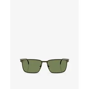 FERRARI Fh1033d Rectangle-frame Metal Sunglasses - Grey