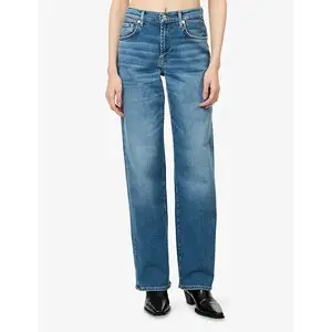 7 For All Mankind Stovepipe Straight-leg Denim Jeans