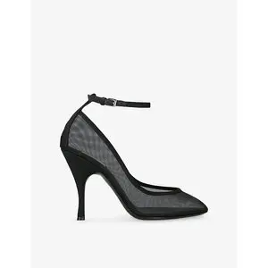 AZZEDINE ALAIA Nude 100 Mesh Pumps - Black