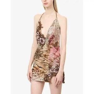 JADED LONDON Missoula Embellished Woven Mini Dress
