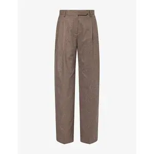 Gabriela Hearst Henge Wide-leg Wool-blend Trousers