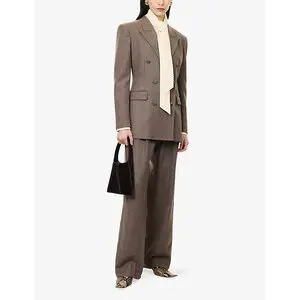 Gabriela Hearst Henge Wide-leg Wool-blend Trousers