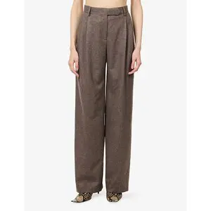 Gabriela Hearst Henge Wide-leg Wool-blend Trousers