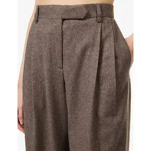 Gabriela Hearst Henge Wide-leg Wool-blend Trousers