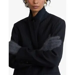 REISS Millie Brushed-cashmere Gloves