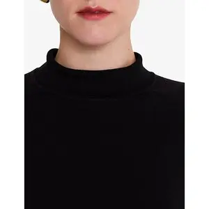 JOSEPH Lola High-neck Long-sleeve Silk Top
