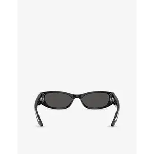 Prada Pr D22s Oval-frame Acetate Sunglasses