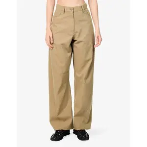 Samsøe Samsøe Saharpo Curve-fit Cotton-blend Trousers