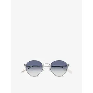 Oliver Spencer Ov1223st Watts Oval-frame Metal Sunglasses