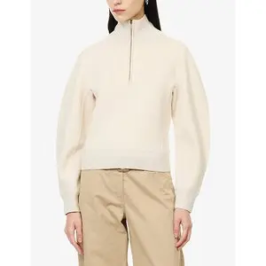 ASHLYN Ash Half-zip Wool-blend Jumper