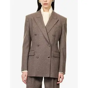 Gabriela Hearst Gavin Double-breasted Wool-blend Blazer