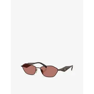 Prada Pr D50s Irregular-frame Metal Sunglasses