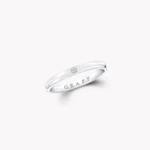 Graff D Shape Wedding Band - Platinum