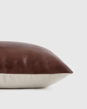 Quince Solid Leather Pillow Cover