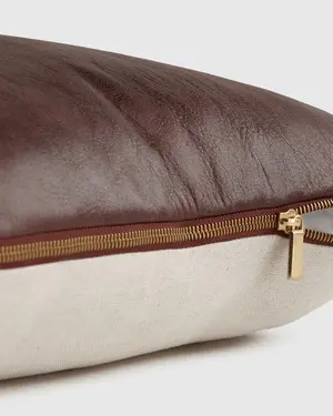 Quince Solid Leather Pillow Cover