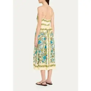 ALEMAIS Sophia Floral Midi Dress