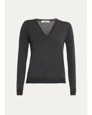 6397 Perfect V-neck Wool Sweater - Graphite