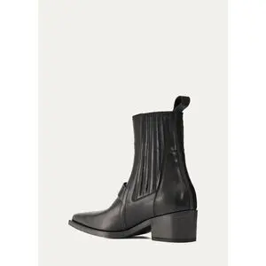 Rick Owens Tower Pointed Sliver Leather Boots