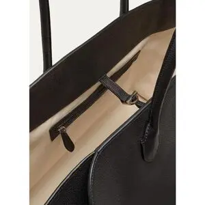 THE ROW Marlo Saddle Leather Tote Bag - Black