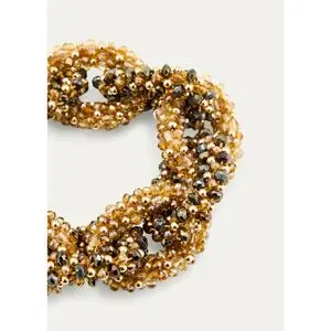Meredith Frederick Elsa Cz And 14k Gold Faceted Link Bracelet