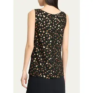 Dries Van Noten Floral Embellished Scoop-neck Tank Top